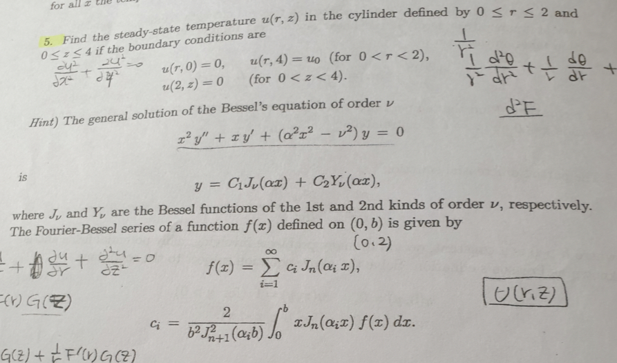Solved Find the steady-state temperature u(r,z) ﻿in the | Chegg.com