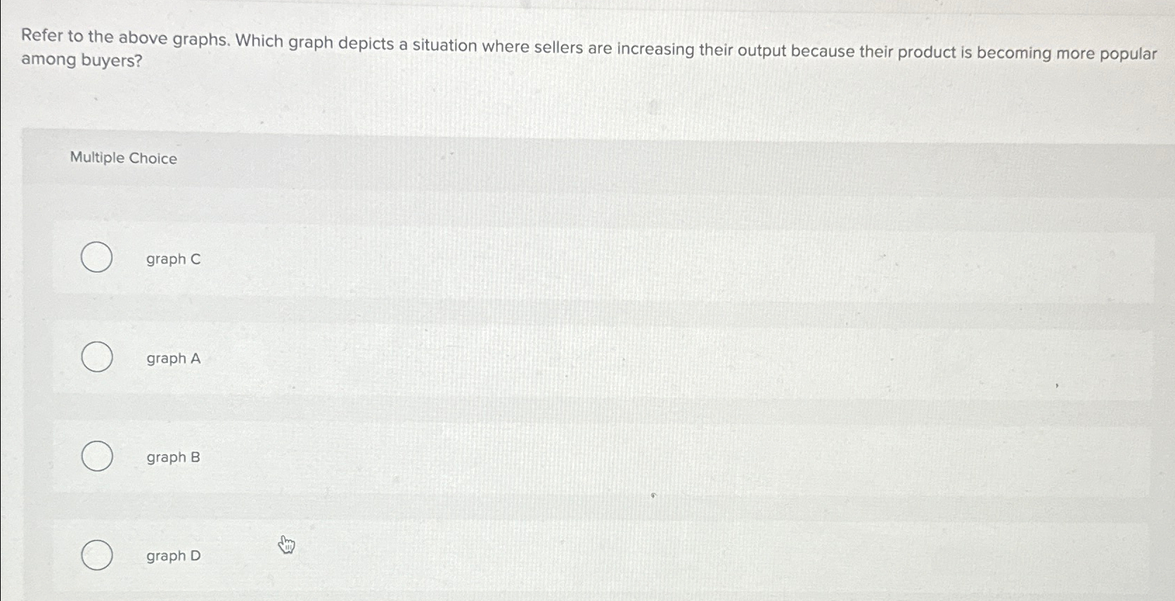 Solved Refer to the above graphs. Which graph depicts a | Chegg.com