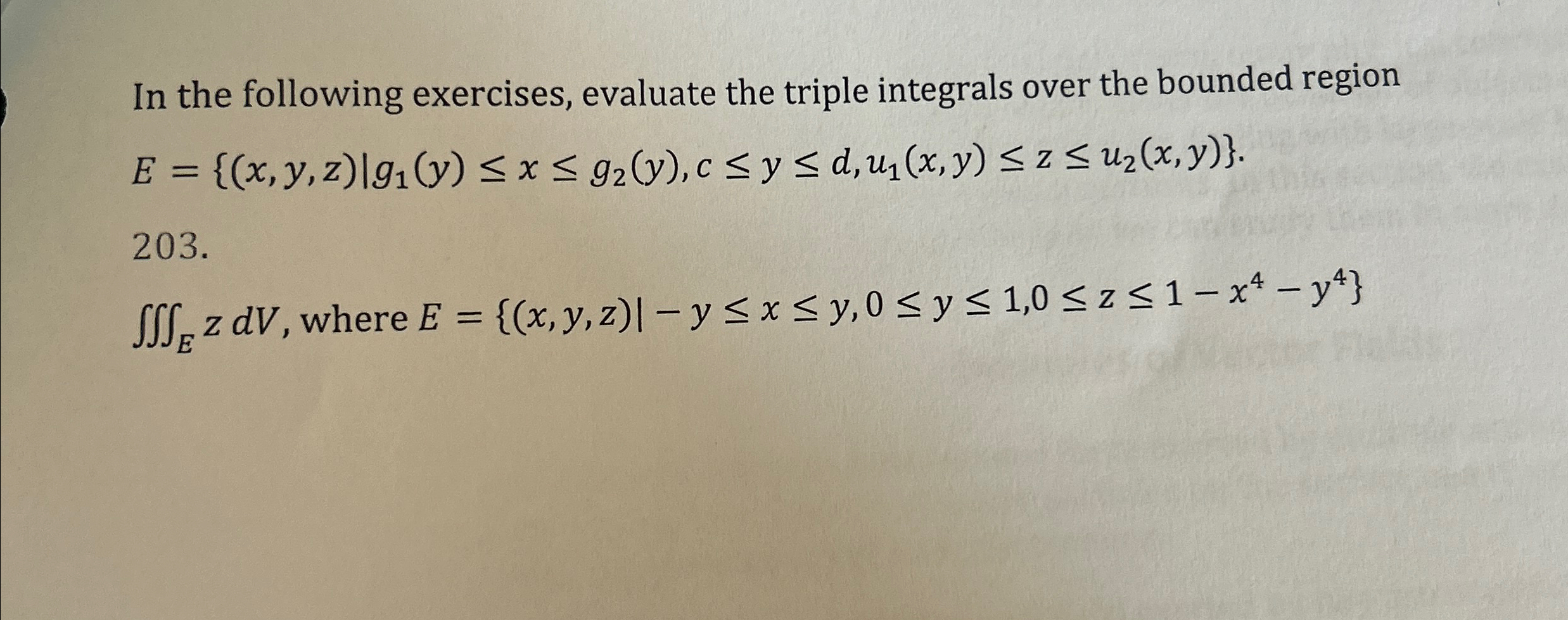Solved In the following exercises, evaluate the triple | Chegg.com