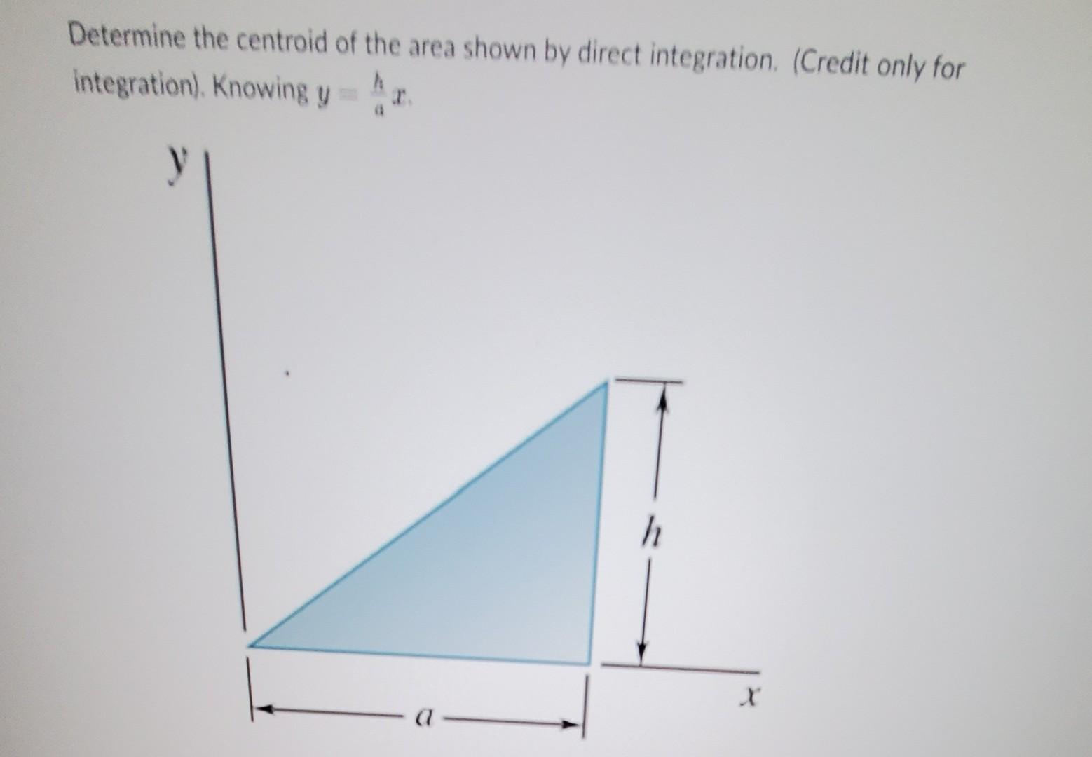Solved Determine the centroid of the area shown by direct | Chegg.com Solved Determine the centroid of the area shown by direct | Chegg.com