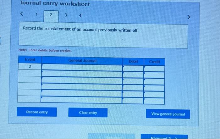 Solved Journal entry worksheet Record collection of account | Chegg.com