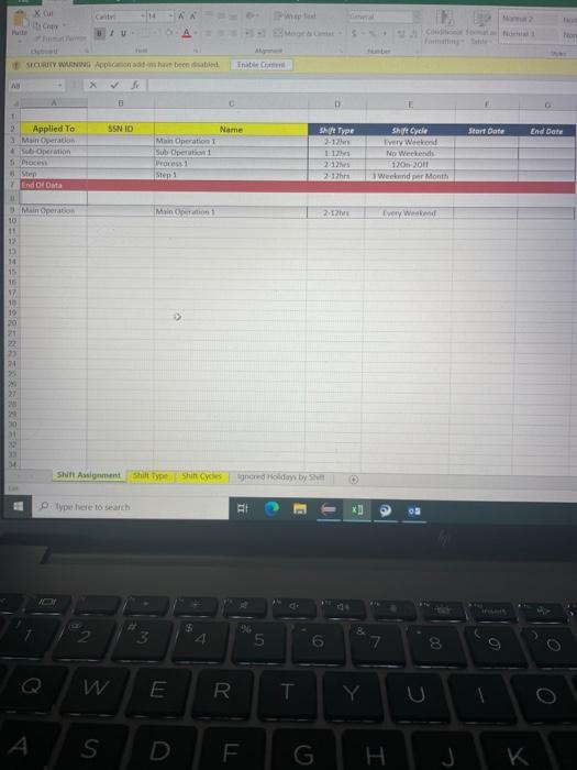 Solved 36=10% 37 . This shifts and holidays handler class is | Chegg.com