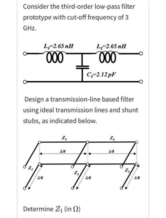 Consider the third-order low-pass filter prototype | Chegg.com