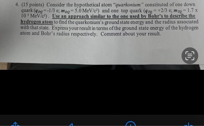 Solved 4. (15 points) Consider the hypothetical atom | Chegg.com