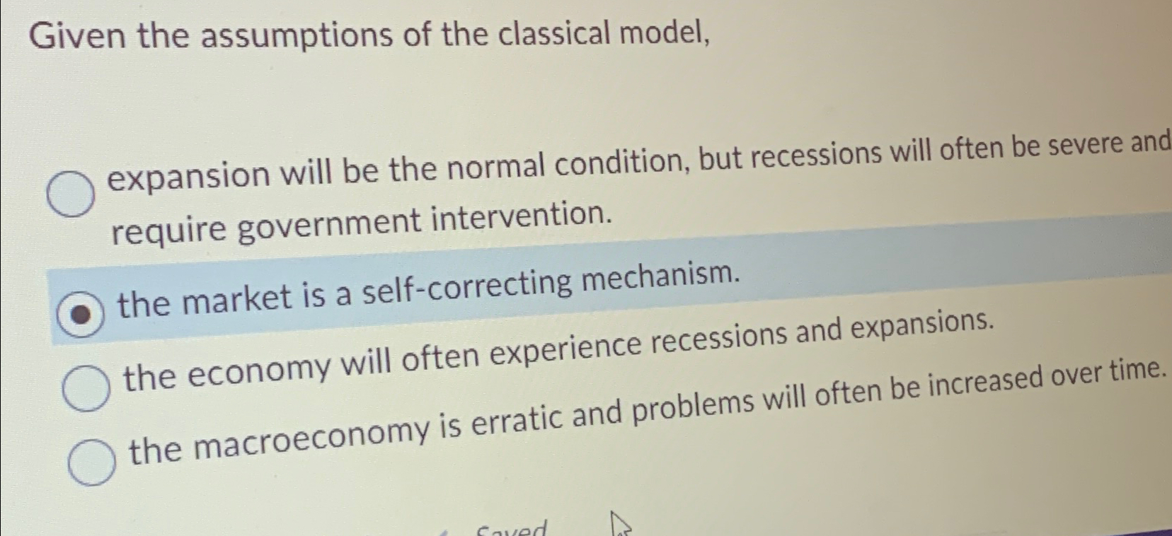 Solved Given the assumptions of the classical | Chegg.com
