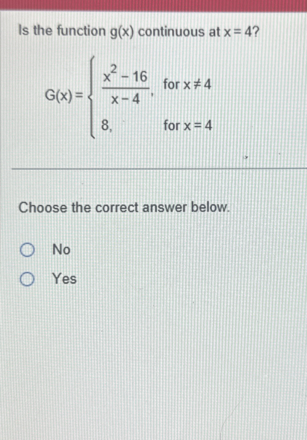 Solved Is the function g(x) ﻿continuous at | Chegg.com