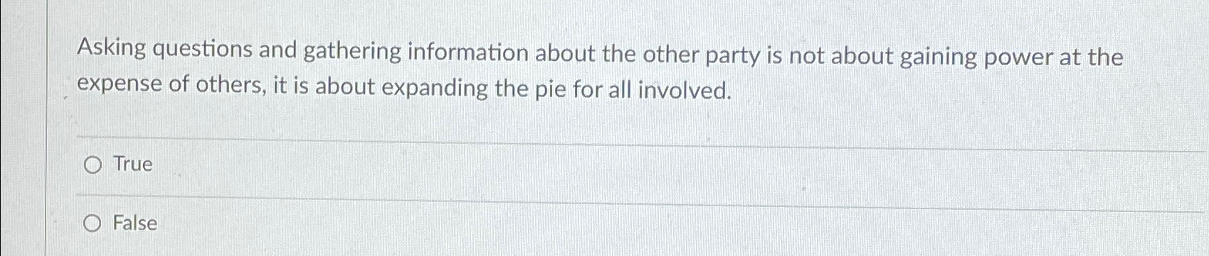 Solved Asking questions and gathering information about the | Chegg.com