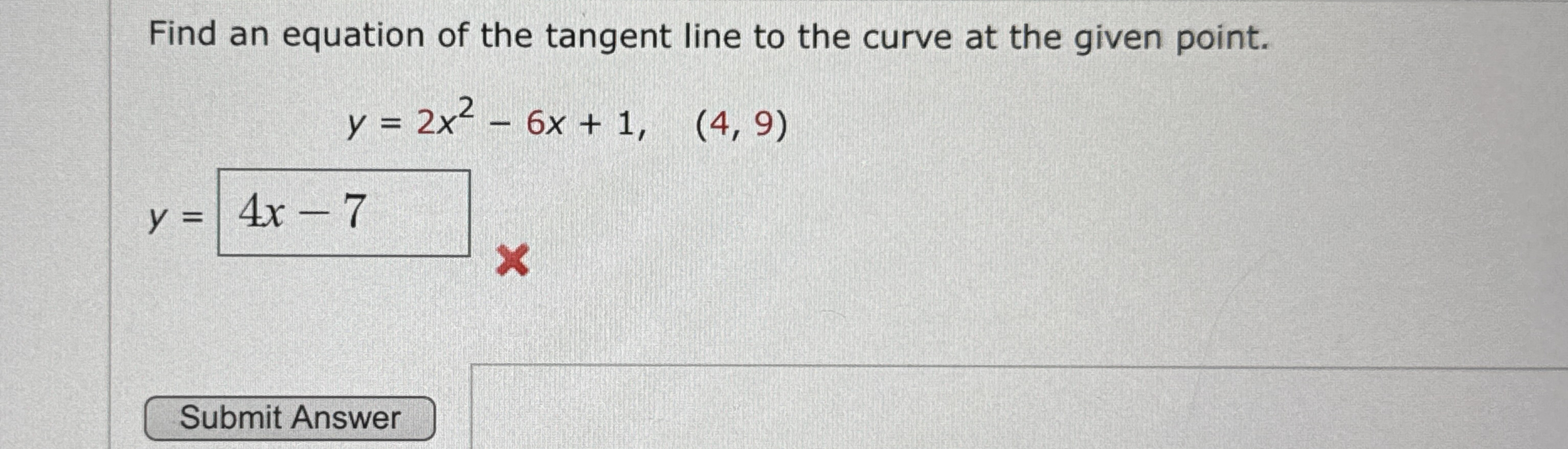 Solved Find an equation of the tangent line to the curve at | Chegg.com