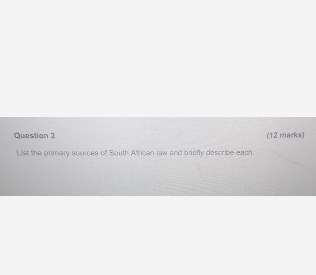 Solved Question 2(12 ﻿marks)List the primary sources of | Chegg.com