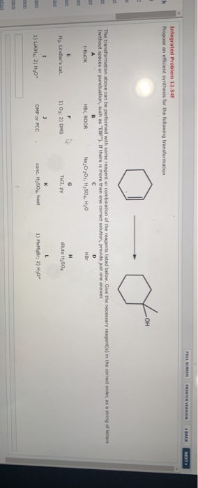 Solved FULL SCREEN PRINTER VERSION BACK NEXT Integrated | Chegg.com