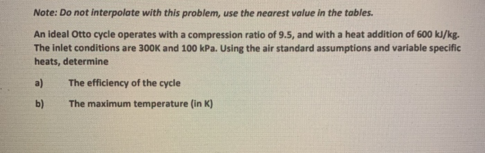 Solved Note: Do not interpolate with this problem, use the | Chegg.com