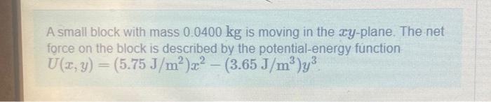 Solved A small block with mass 0.0400 kg is moving in the | Chegg.com