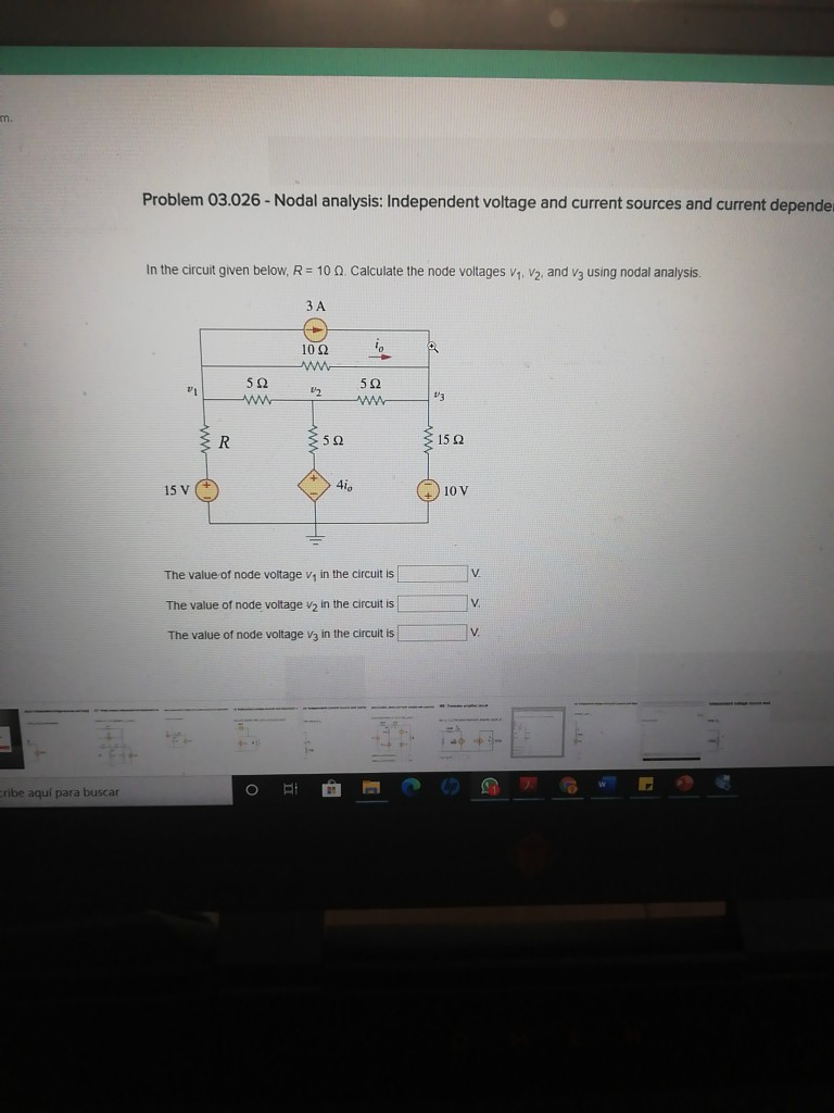 Solved Problem 03026 Nodal Analysis Independent Voltage 3491