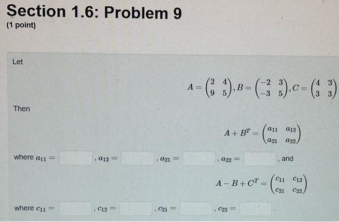 Solved Section 1.6: Problem 9 (1 point) Let | Chegg.com