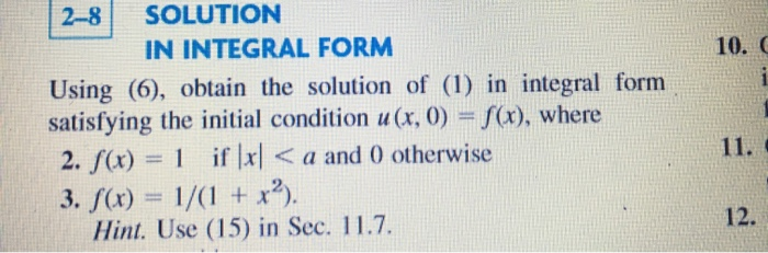 2-8 SOLUTION IN INTEGRAL FORM Using (6), obtain the | Chegg.com