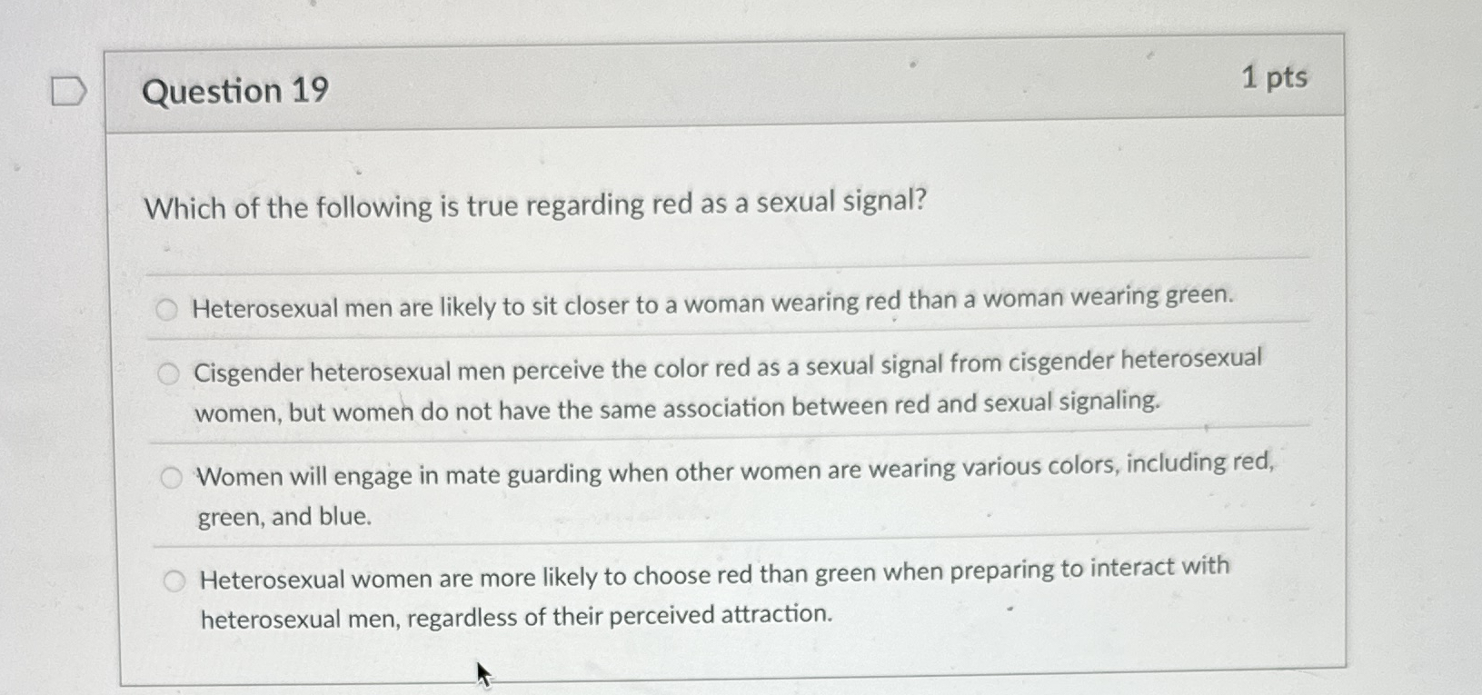 Solved Question 191 ﻿ptsWhich of the following is true | Chegg.com