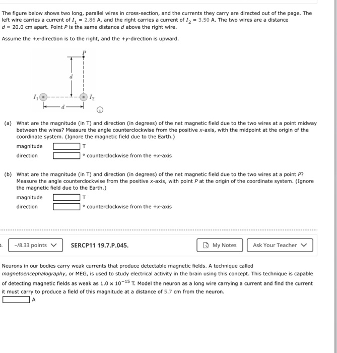 Solved The figure below shows two long, parallel wires in | Chegg.com