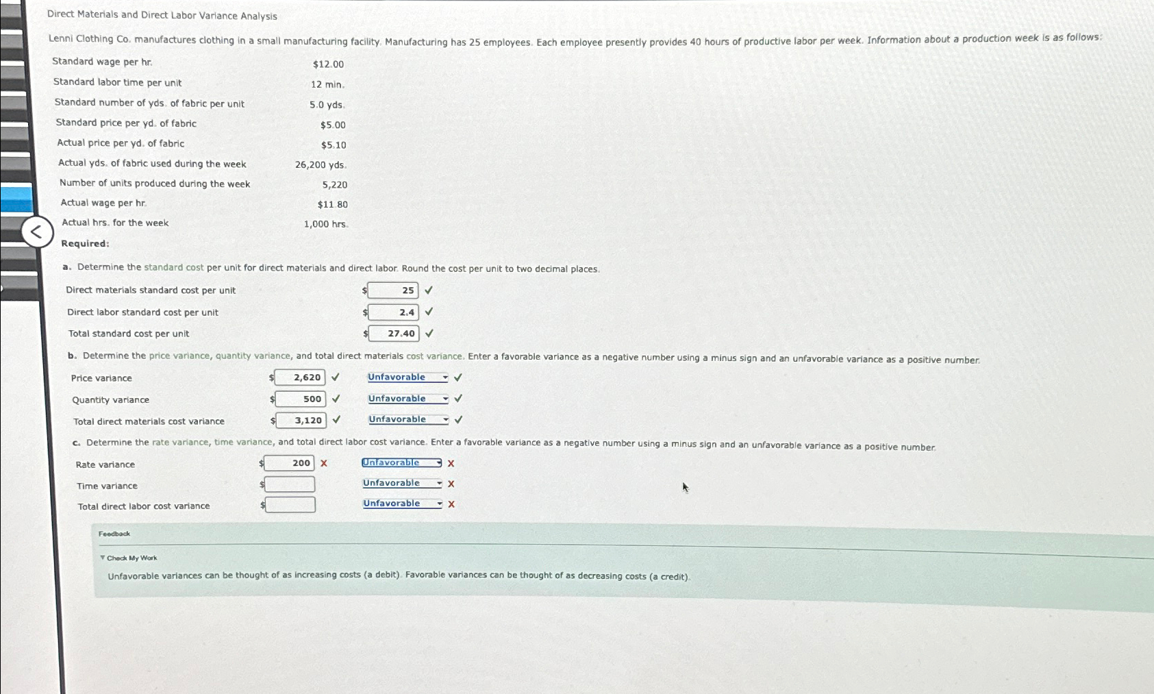 Solved Direct Materials and Direct Labor Variance | Chegg.com