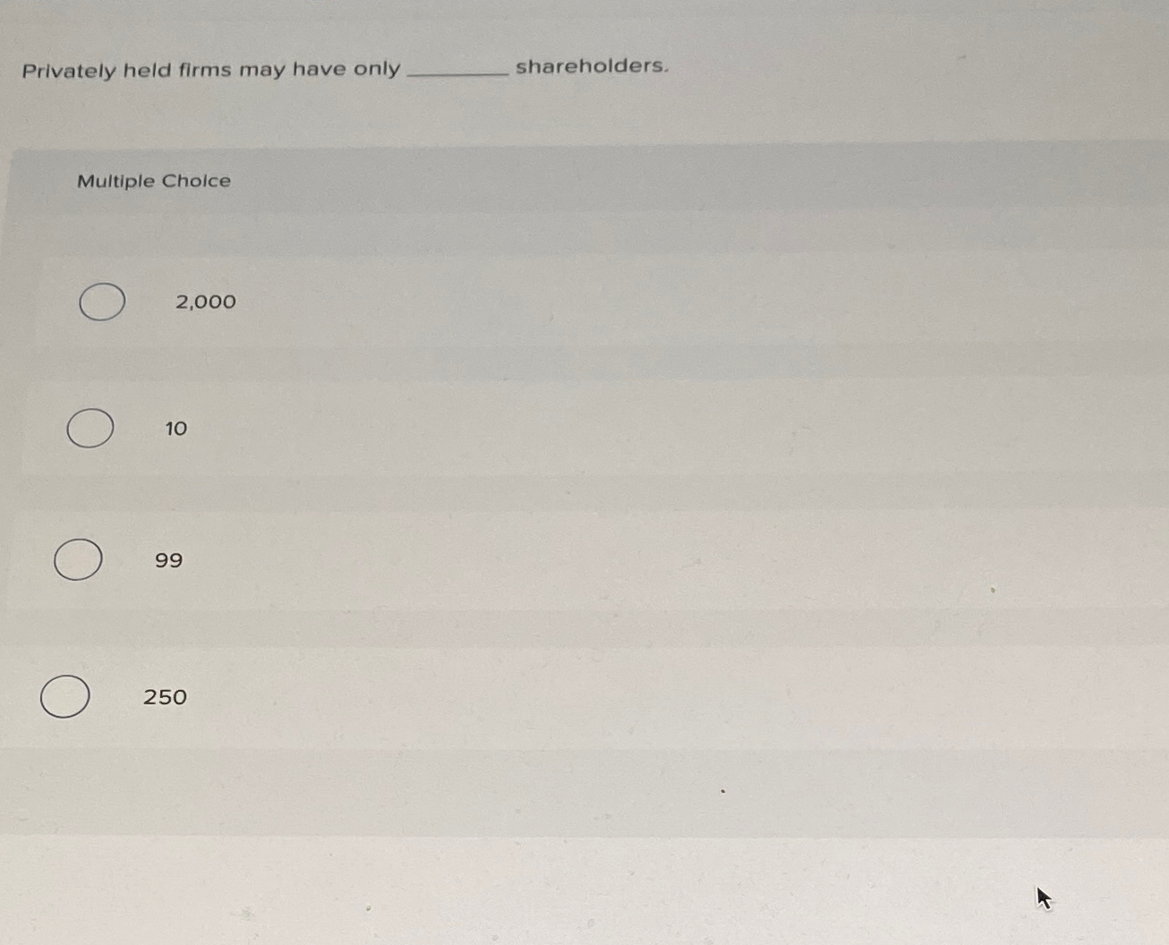 Solved Privately held firms may have only | Chegg.com