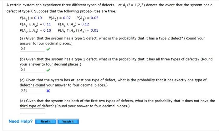 Solved certain system can experience three different types | Chegg.com