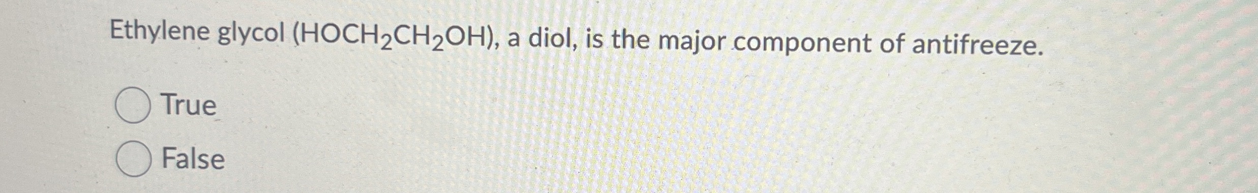 High Quality SOLUTION Ethylene glycol (HOCH2CH2OH), ﻿a diol, is the major | Chegg.com
