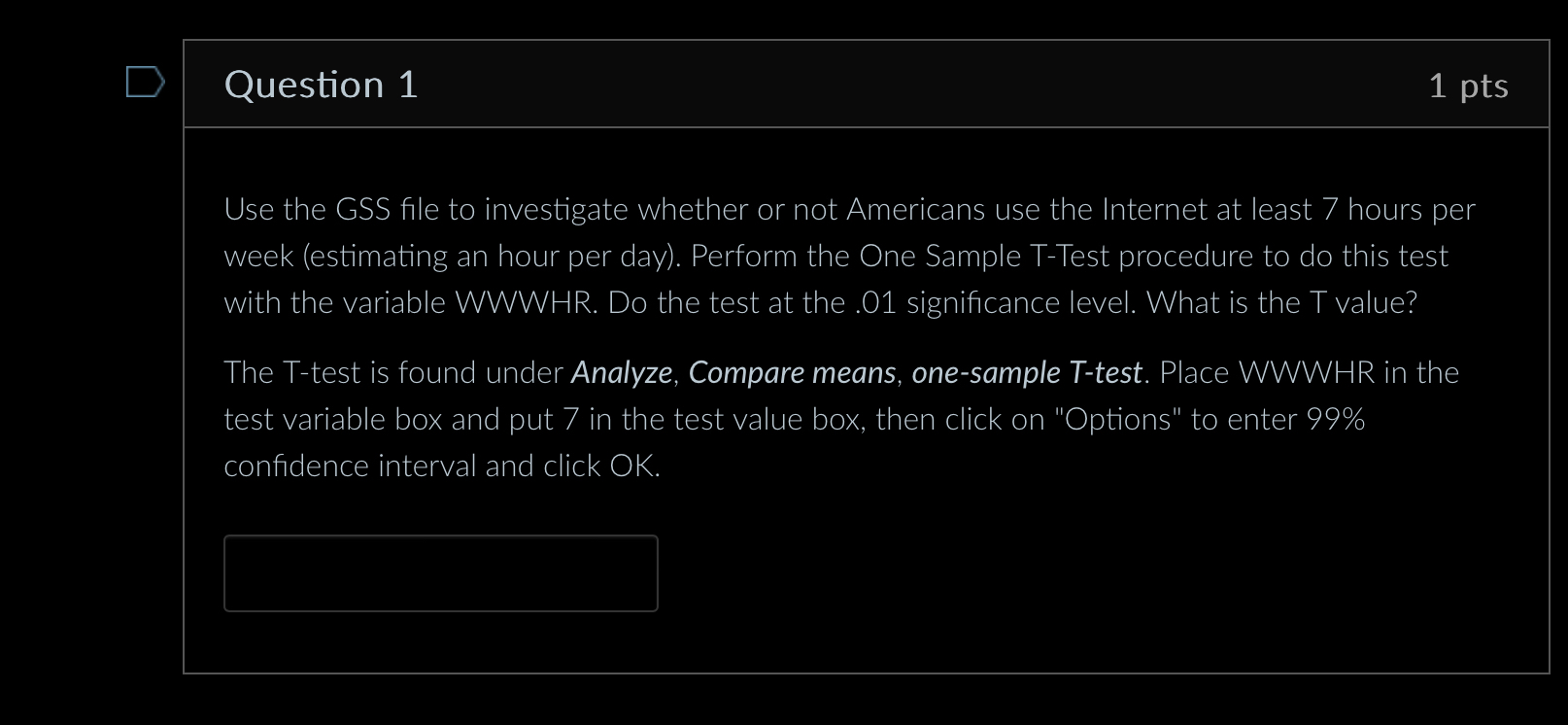 Solved Question 11ptsUse the GSS file to investigate whether | Chegg.com