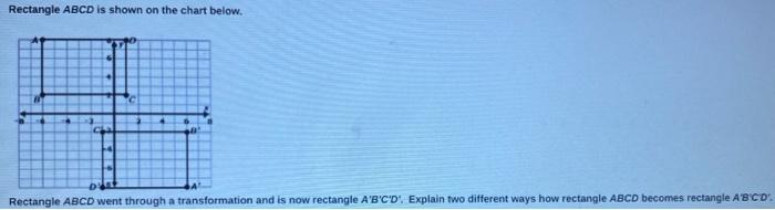Solved Rectangle ABCD is shown on the chart below. CI 4 | Chegg.com