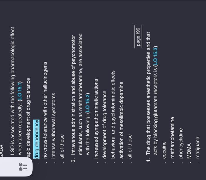 Solved GABA 3. Intravenous administration and abuse of | Chegg.com