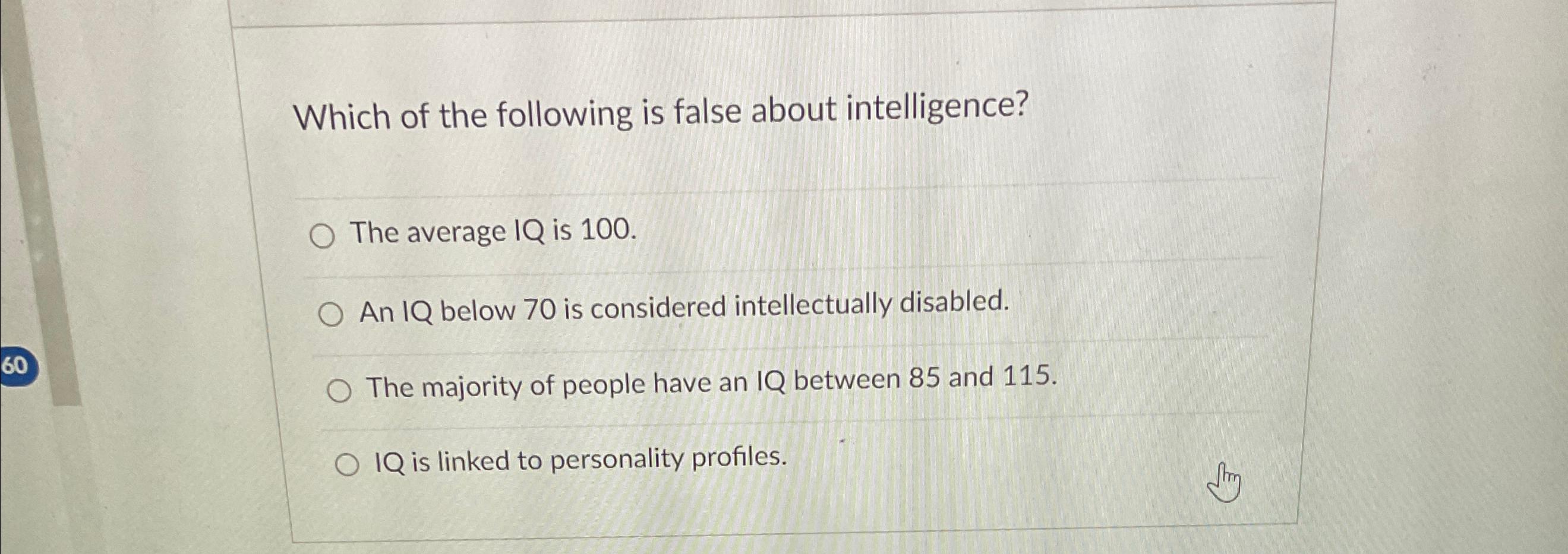 Solved Which of the following is false about | Chegg.com