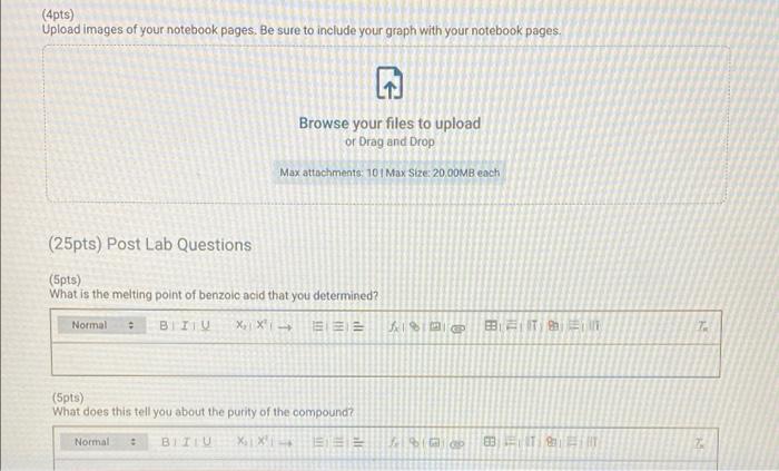 Solved Data And Report Submission - MP Of Compounds And | Chegg.com