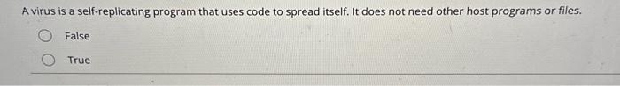 Solved A virus is a self-replicating program that uses code | Chegg.com