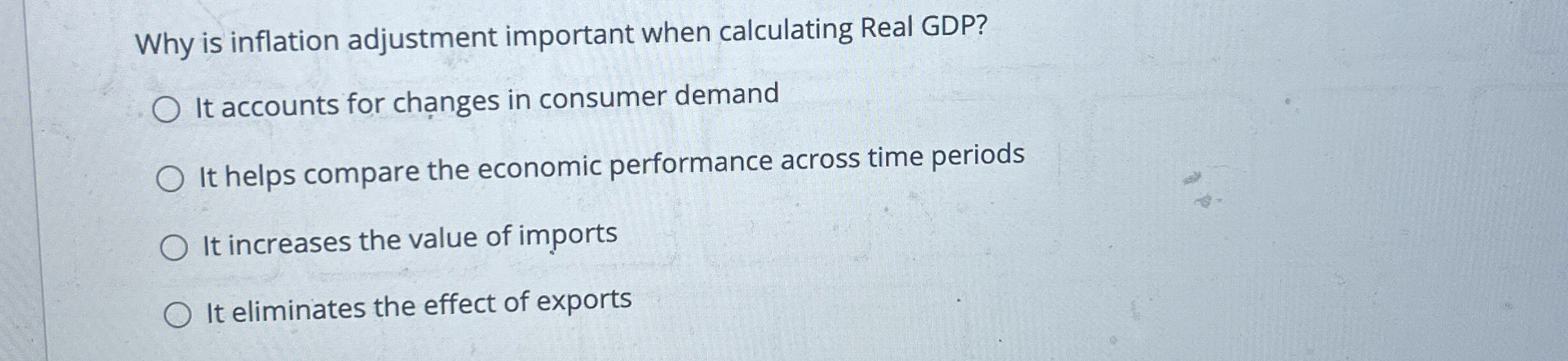 Solved Why is inflation adjustment important when | Chegg.com