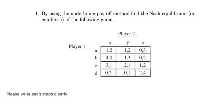 Solved 1. By using the underlining pay-off method find the | Chegg.com