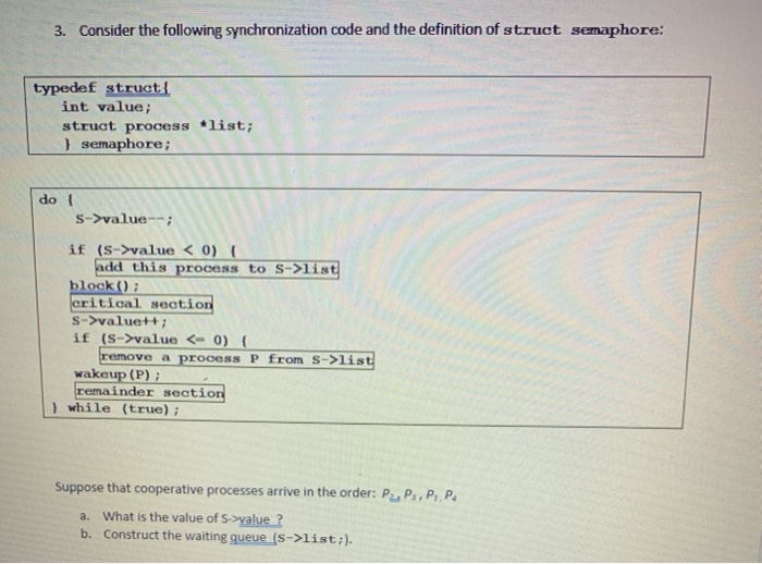 Solved 1. Consider the following 2 processes: Process 1 | Chegg.com