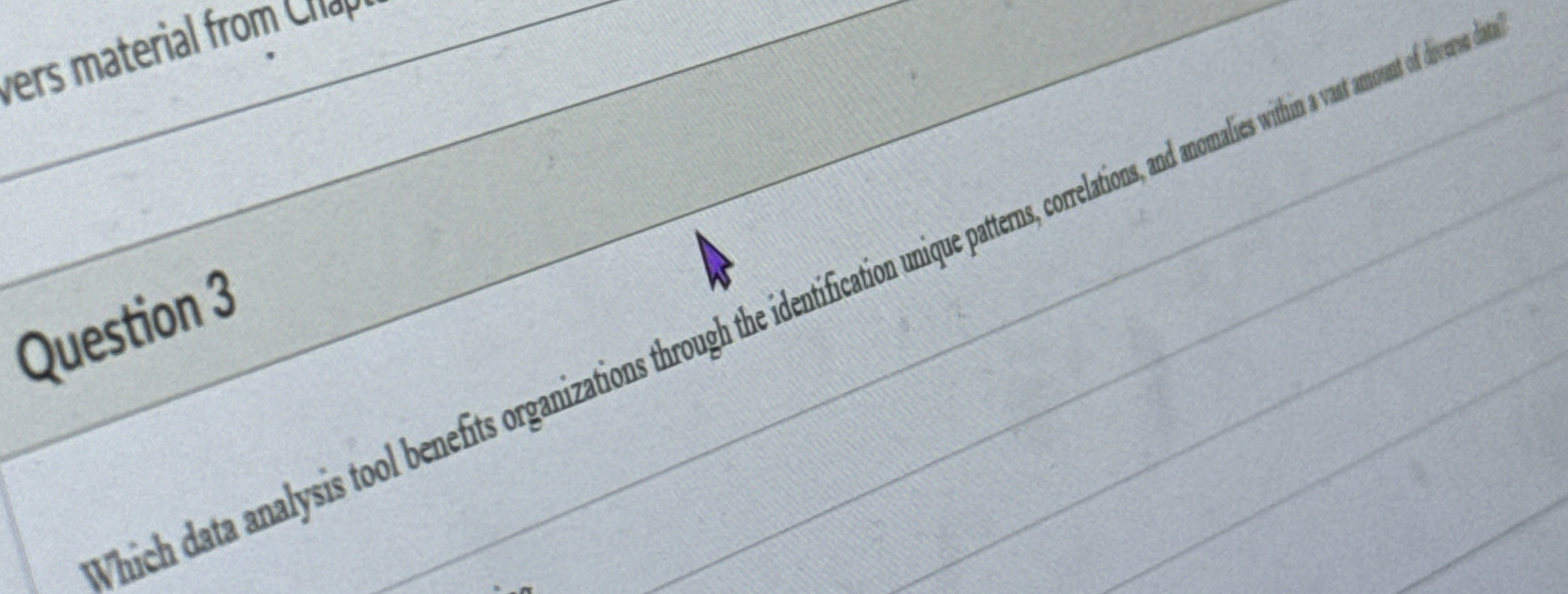 Solved which data analysis tool benefits organzations | Chegg.com