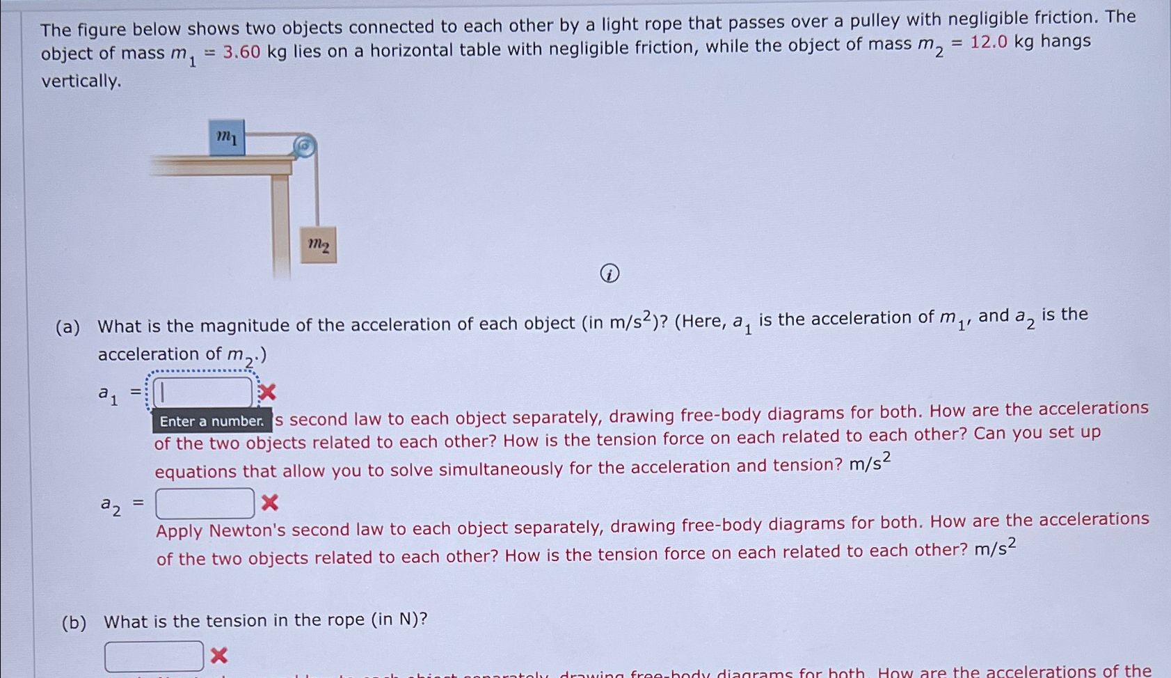 Solved The Figure Below Shows Two Objects Connected To Each