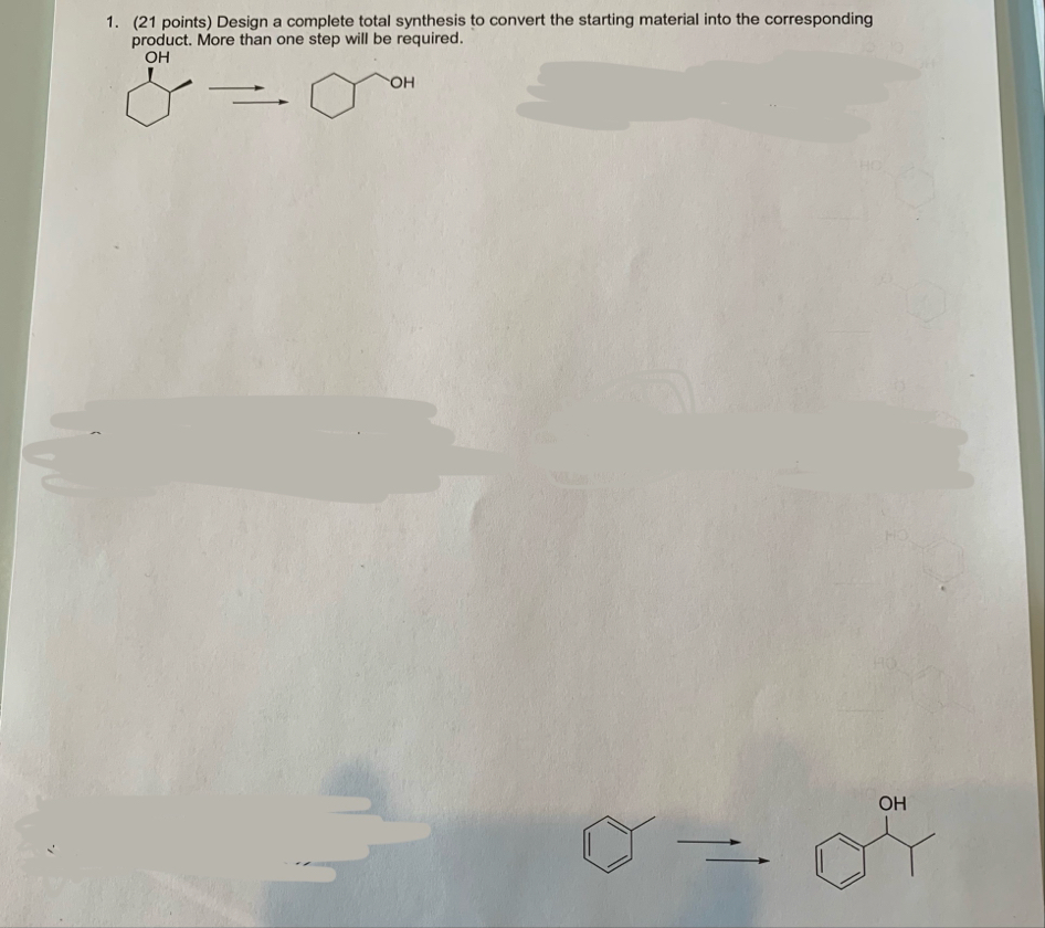 (21 ﻿points) ﻿Design a complete total synthesis to | Chegg.com