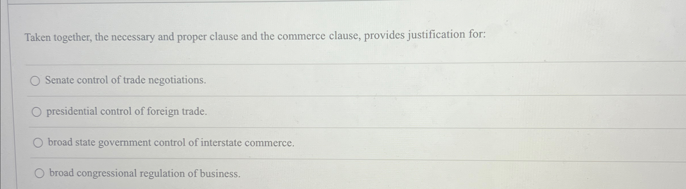 Solved Taken together, the necessary and proper clause and | Chegg.com