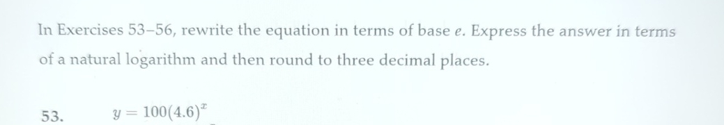 Solved In Exercises 53-56, ﻿rewrite the equation in terms of | Chegg.com