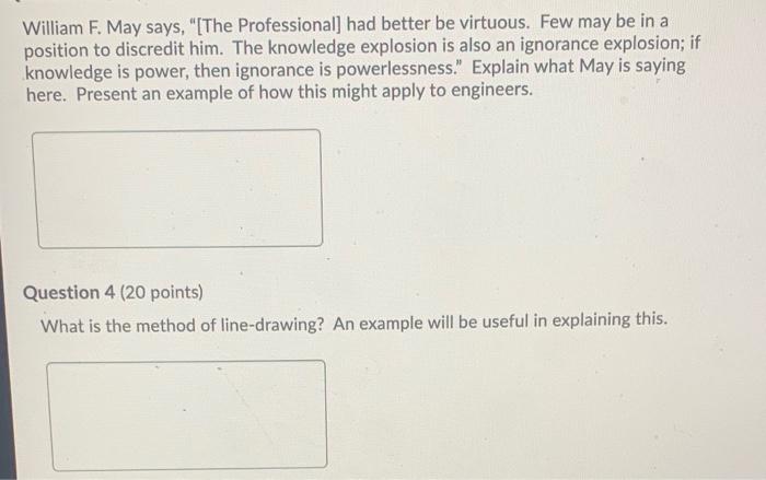 Solved William F. May says, "[The Professional] had better | Chegg.com