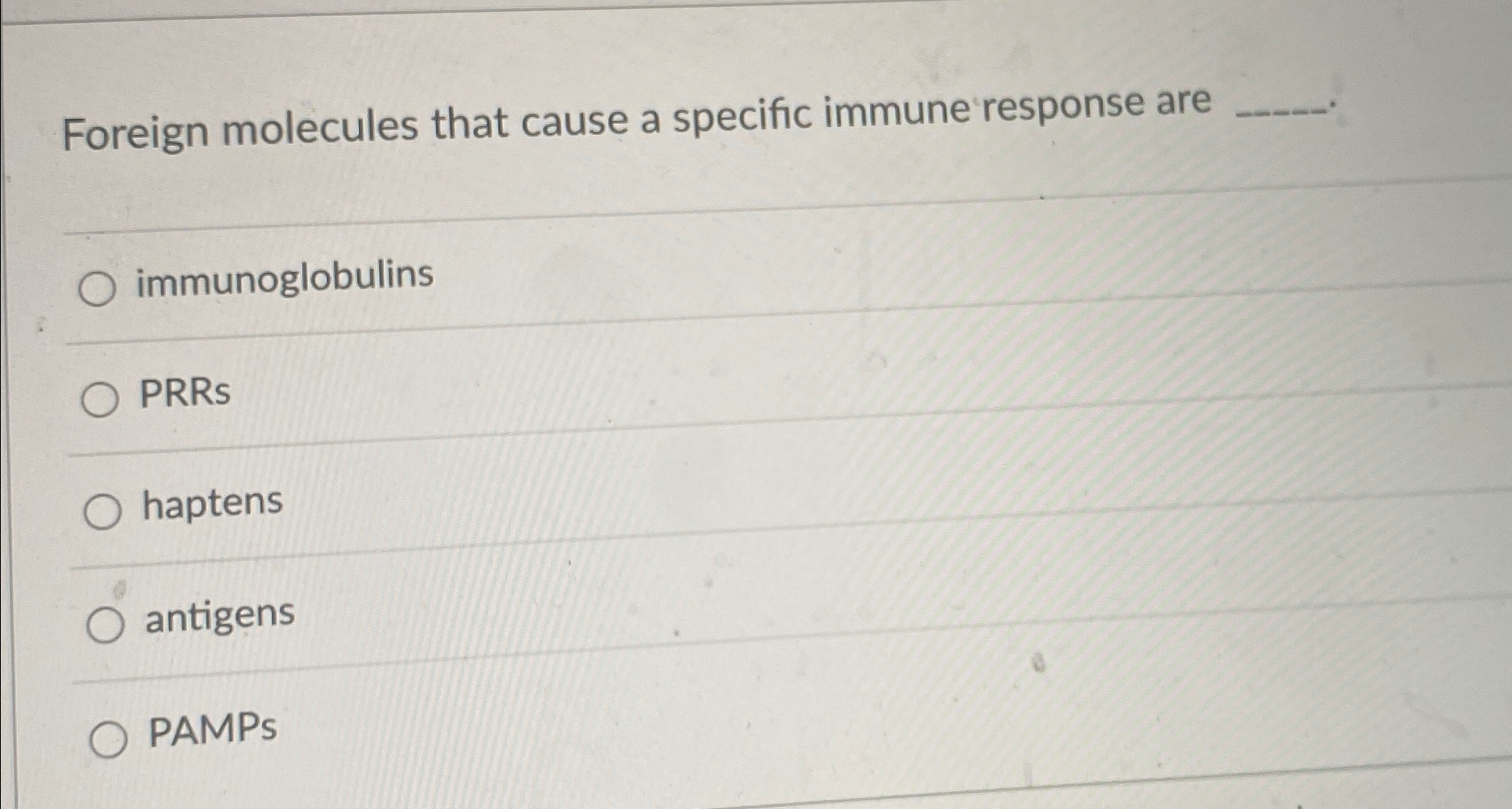 Solved Foreign molecules that cause a specific immune | Chegg.com