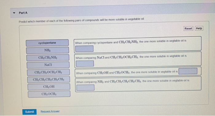 Solved Part A Predict which member of each of the following | Chegg.com