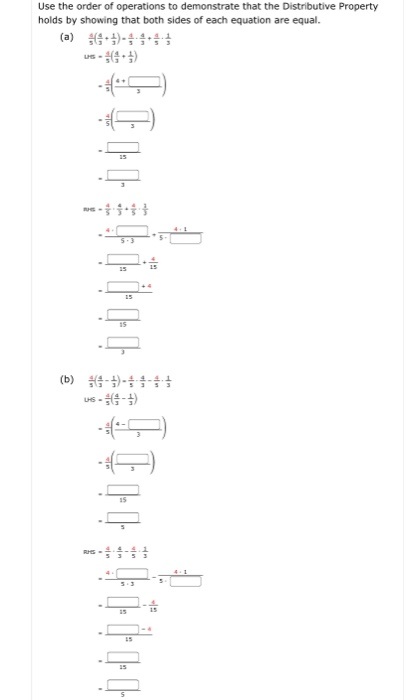 Solved Use the order of operations to demonstrate that the | Chegg.com