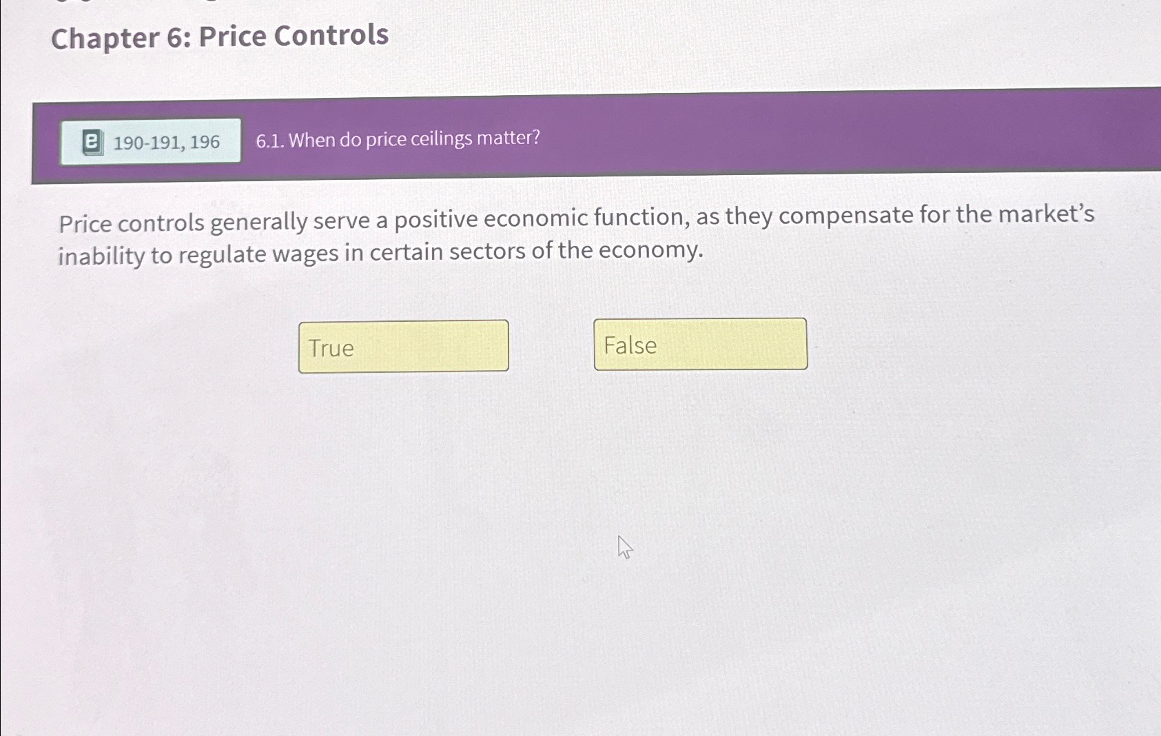 Solved Chapter 6: Price Controls6.1. ﻿When do price ceilings | Chegg.com