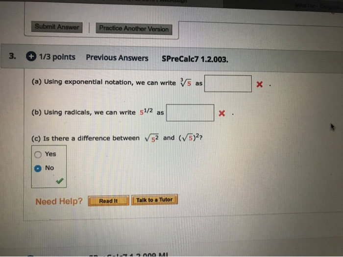 Solved using exponential notation, we can write 3 square | Chegg.com