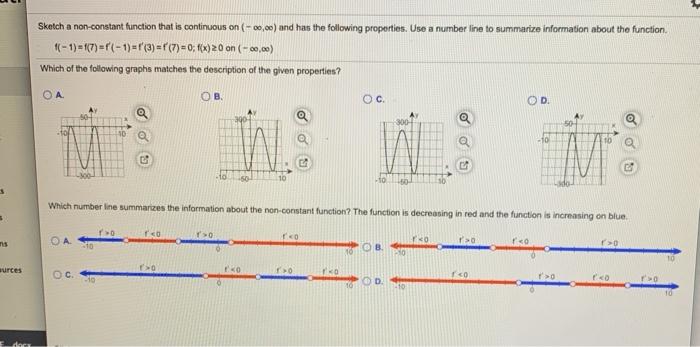 Solved Sketch a non-constant function that is continuous on | Chegg.com