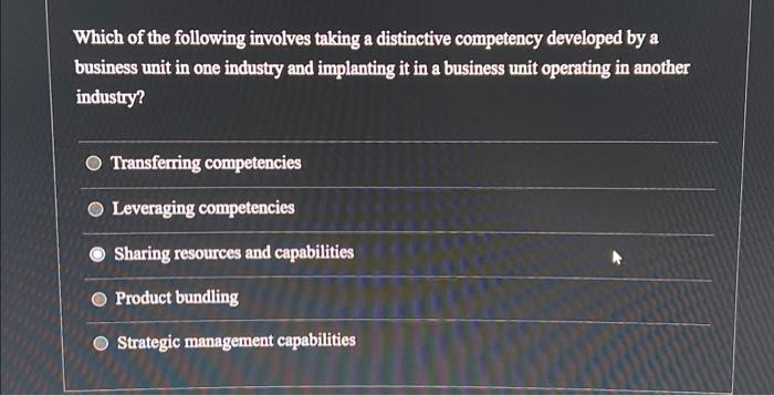 Solved Which of the following involves taking a distinctive | Chegg.com