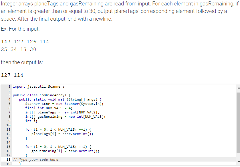 Solved IN JAVA, PLEASE.Integer arrays planeTags and | Chegg.com Solved IN JAVA, PLEASE.Integer arrays planeTags and | Chegg.com