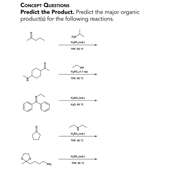 Solved Concept Questions Predict the Product. Predict the | Chegg.com