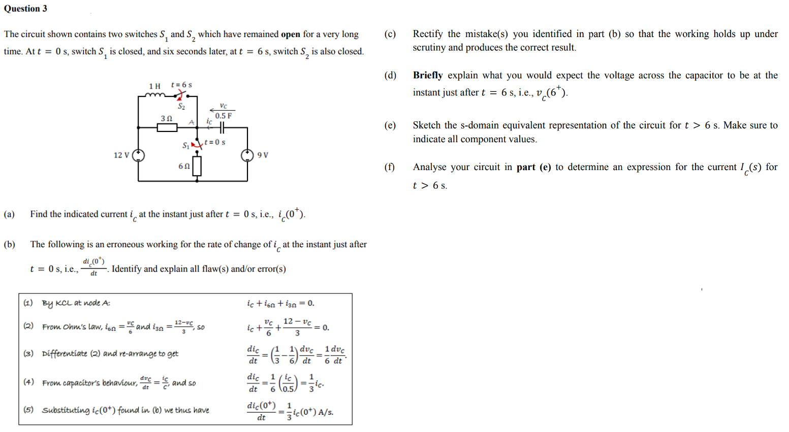 Solved answer all parts of the question and show working | Chegg.com